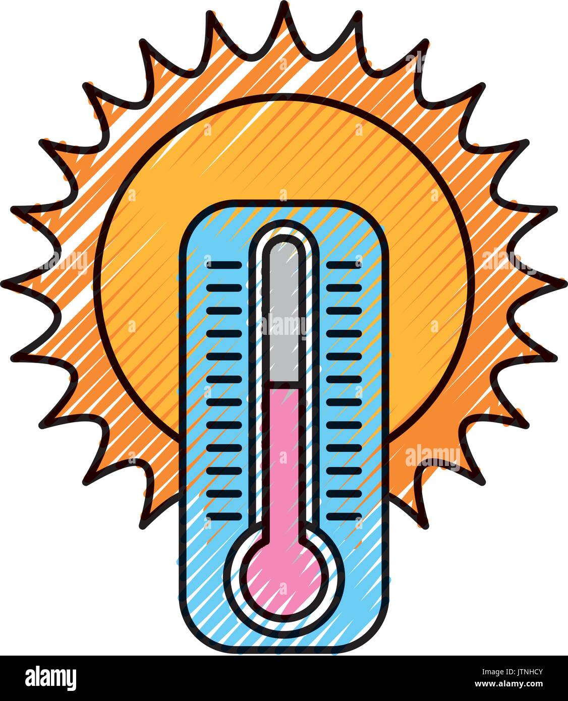 cute sun with termometer Stock Vector Image & Art - Alamy