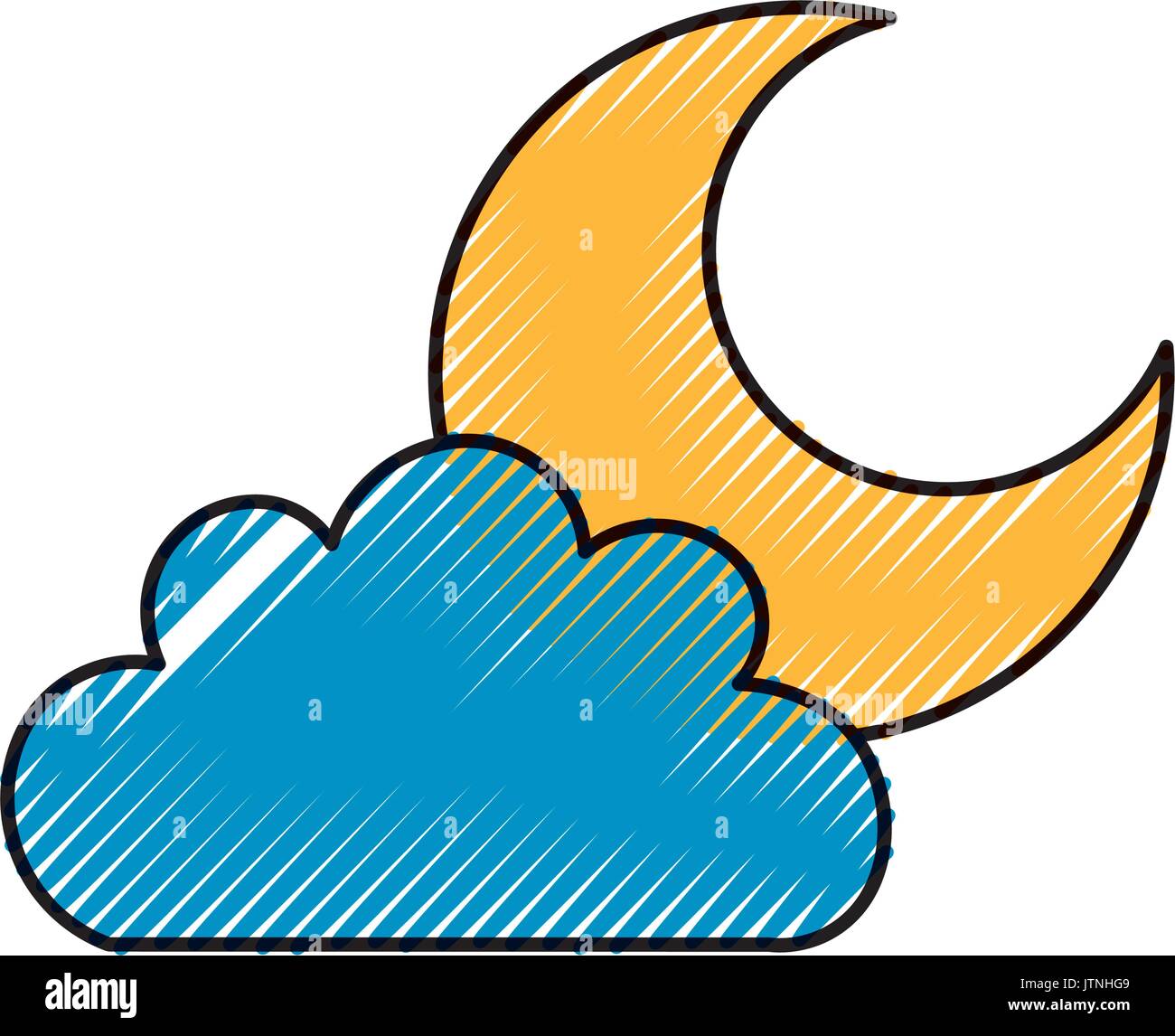 Beautiful fantasy cloud with moon Stock Vector Image & Art - Alamy