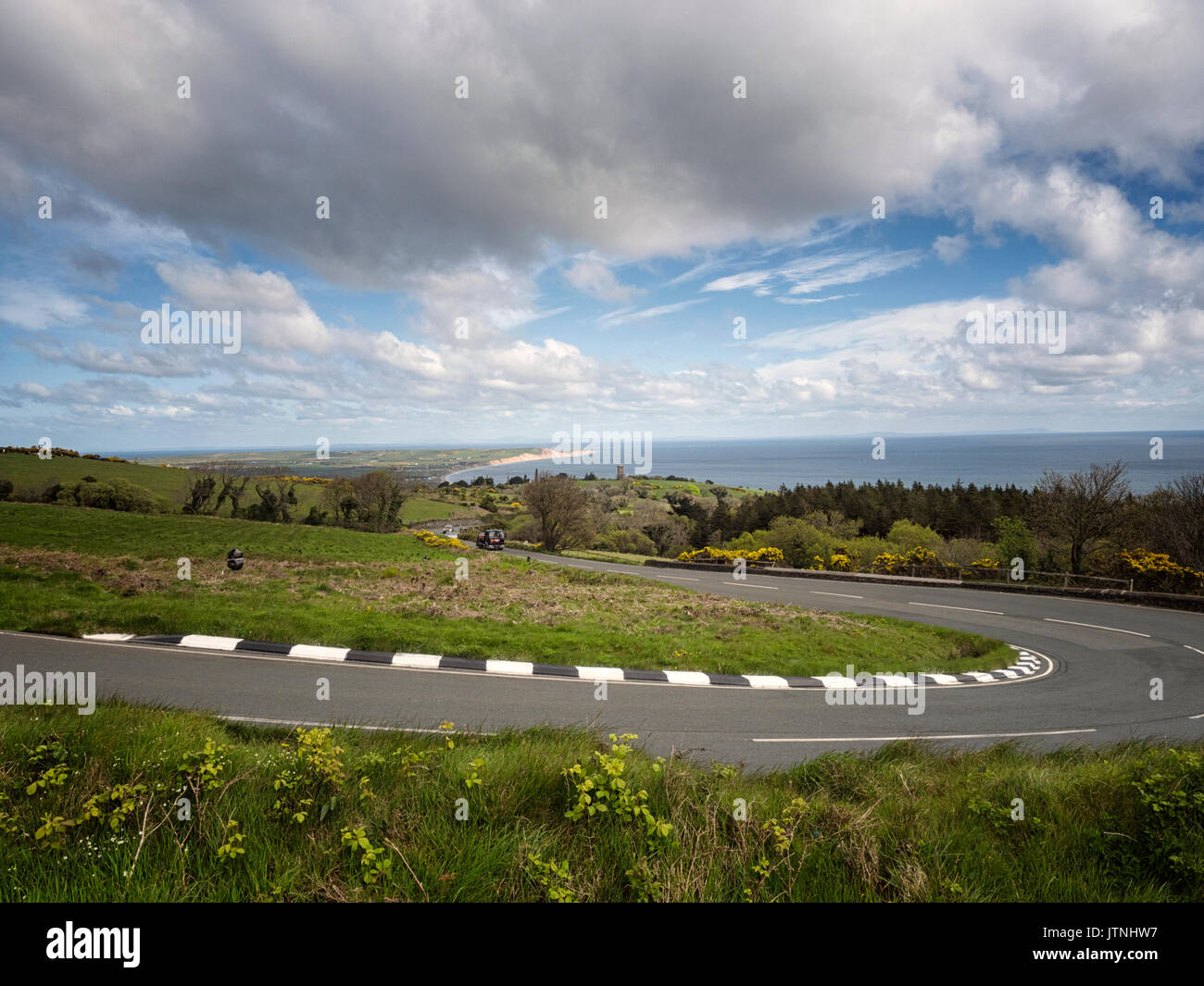 Gooseneck Bend on the Isle of Man TT Snaefell Mountain Road motorcycle ...