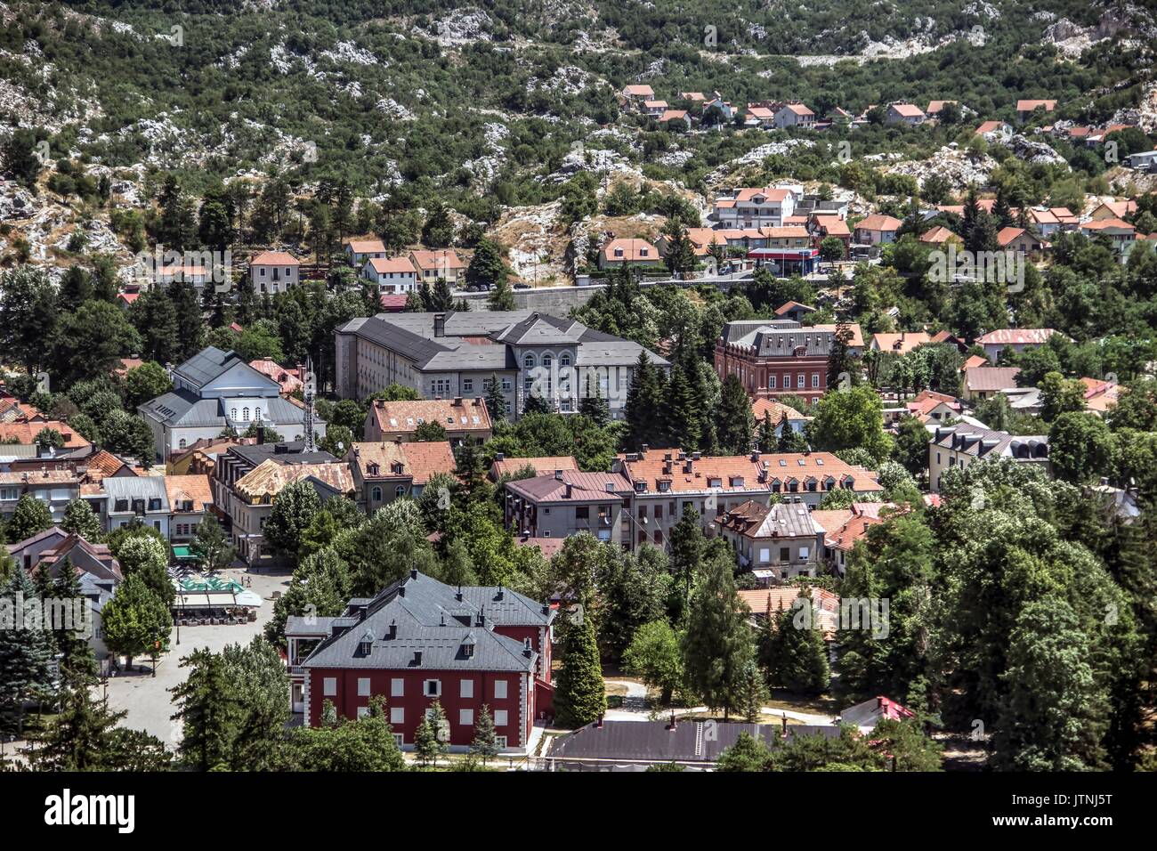 Cetinje, Montenegro - Panoramic view of the town Stock Photo - Alamy