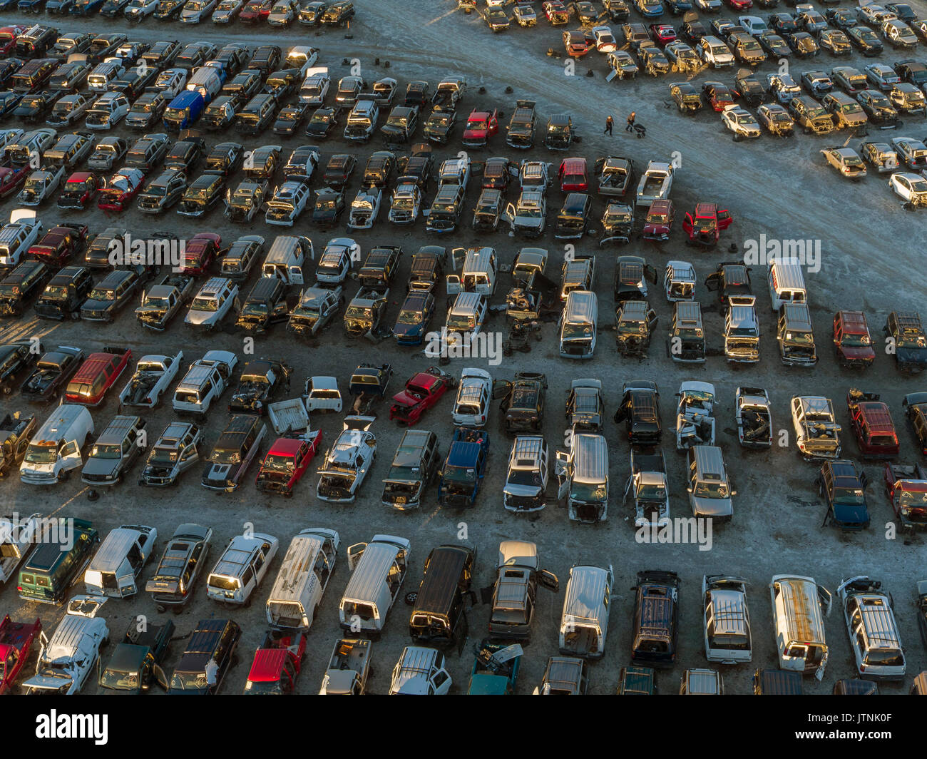 Junkyard aerial view hi-res stock photography and images - Alamy
