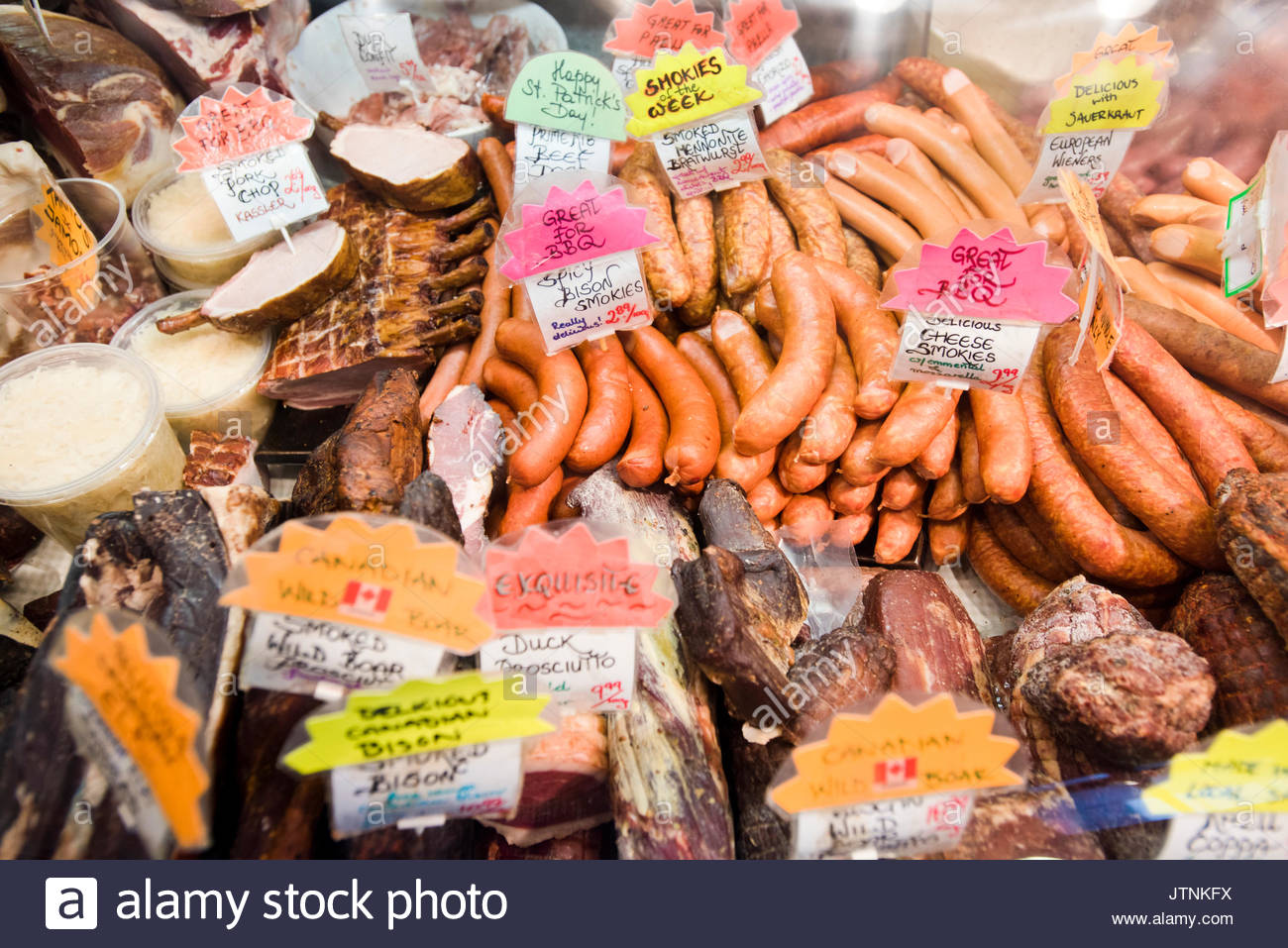 Butchers With Their Meat On The Market In High Resolution Stock ...