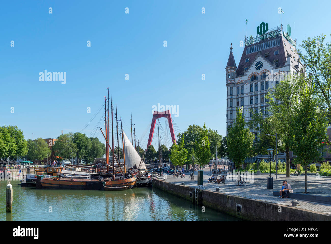Boats in the Oude Haven (Old Harbour), Rotterdam, Netherlands Stock ...