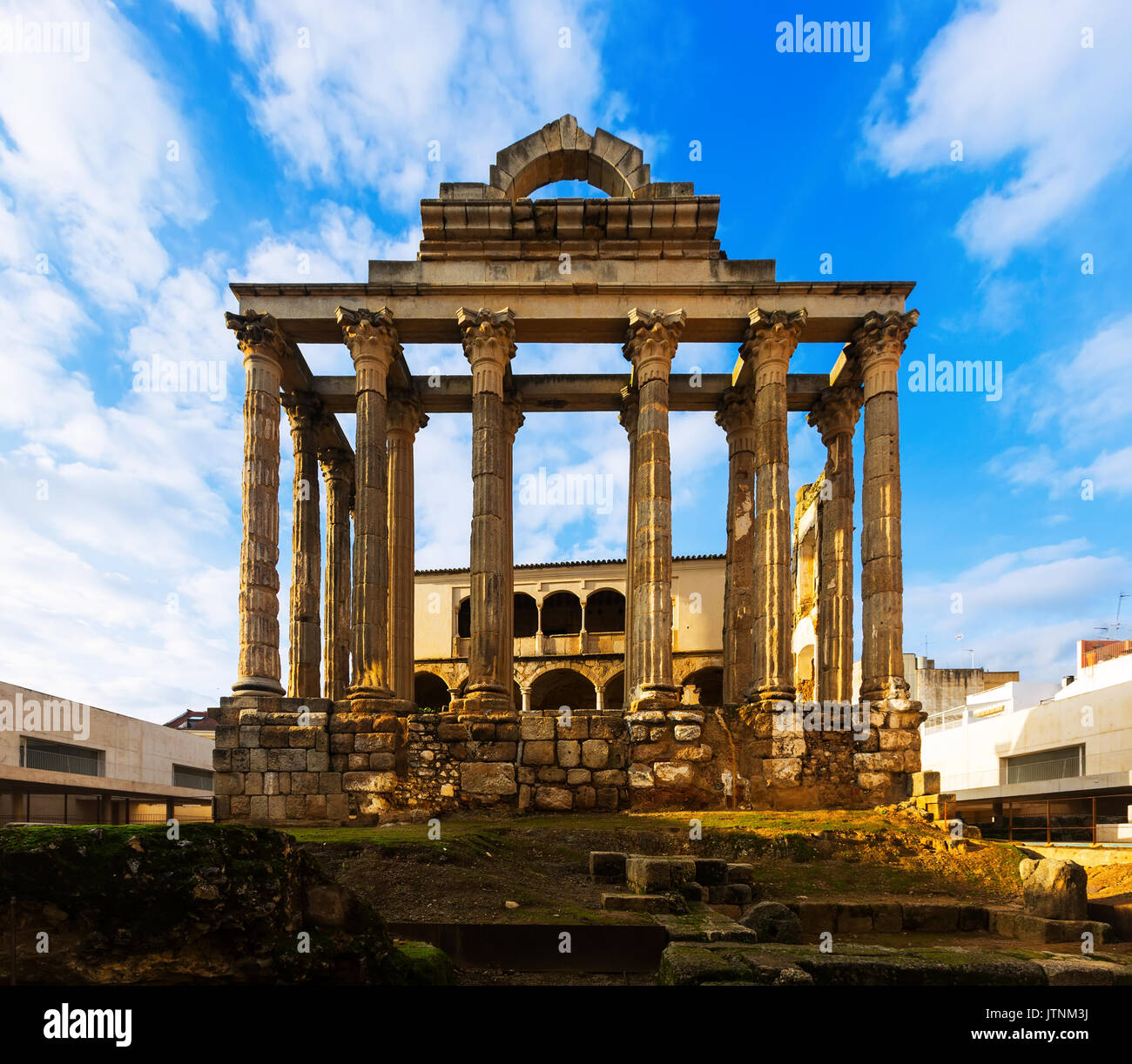 ancient temple of Diana in sunset time. Merida, Spain Stock Photo - Alamy