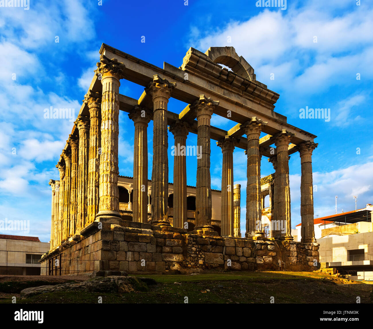 Temple of Diana - ancient temple of the Roman Empire. Merida, Spain ...