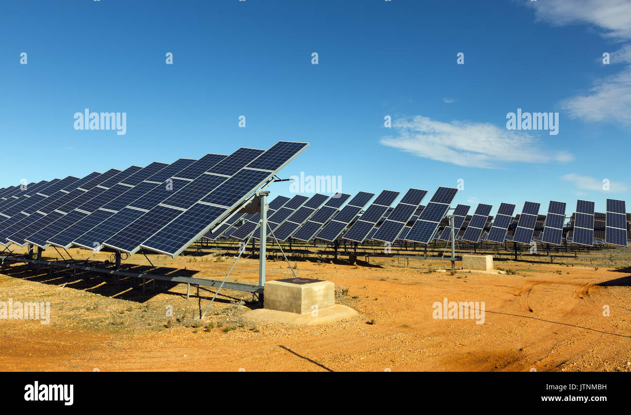 Solar panel system. Energy production at Spain Stock Photo - Alamy