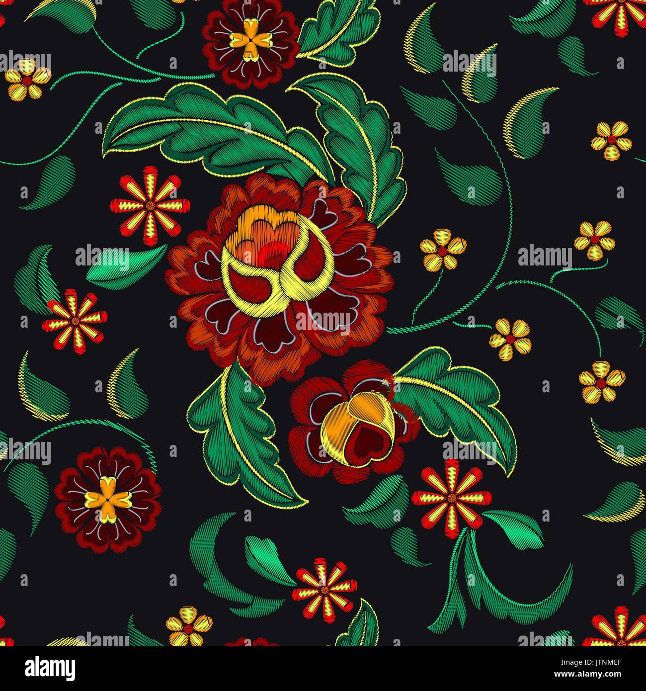 Embroidery Pattern for Design Stock Vector Image & Art - Alamy