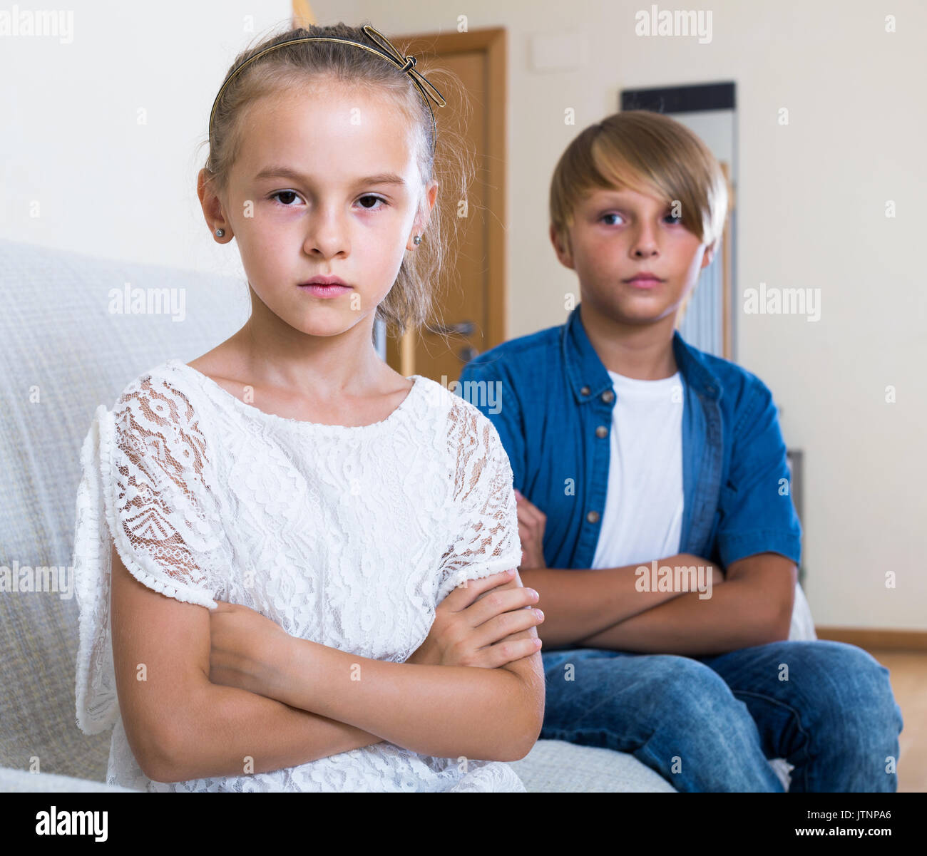 Sad russian girl couple kids hi-res stock photography and images - Alamy