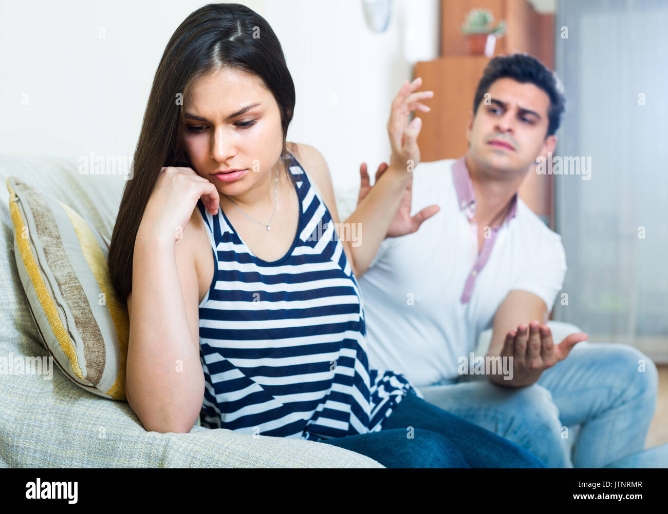 Unhappy blaming hi-res stock photography and images - Alamy