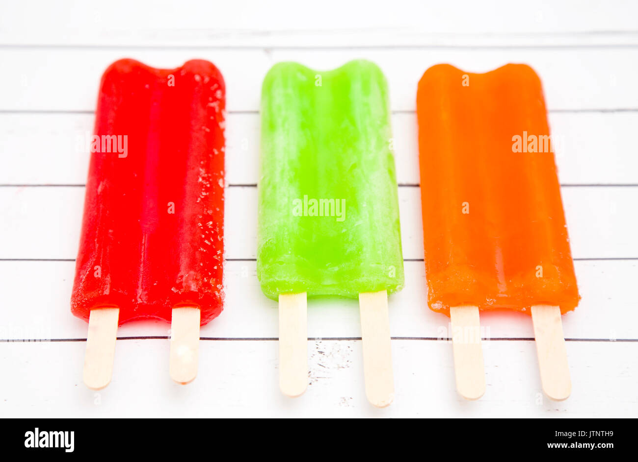 Summer Popsicles Straight from the Freezer Stock Photo - Alamy
