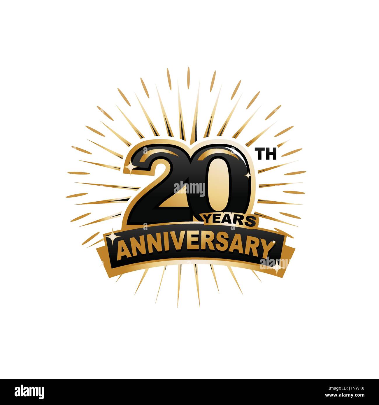 20 years anniversary badge hi-res stock photography and images - Alamy