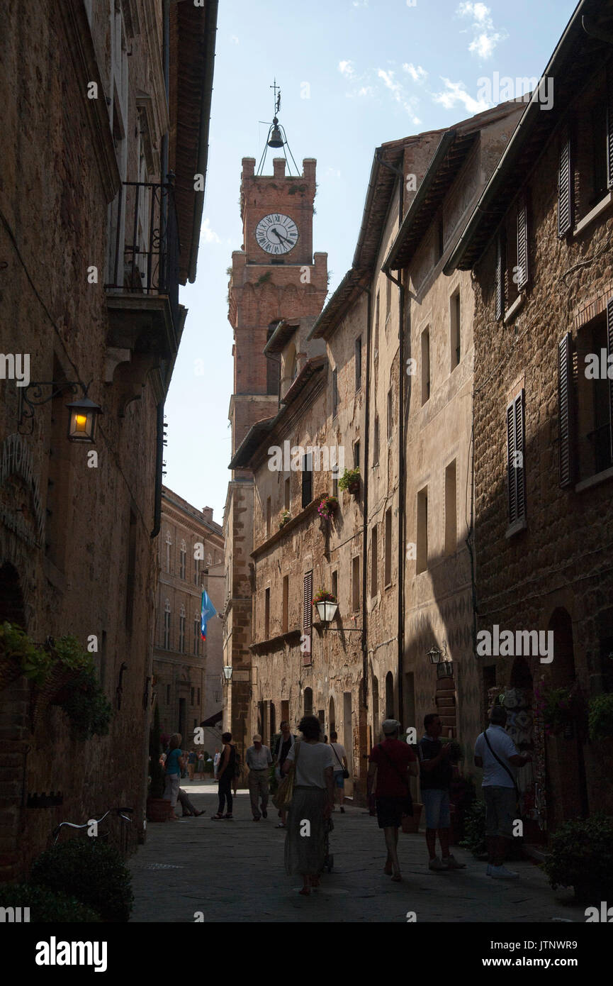 Gothic Palazzo Comunale in Old Town of Pienza listed in World Heritage ...