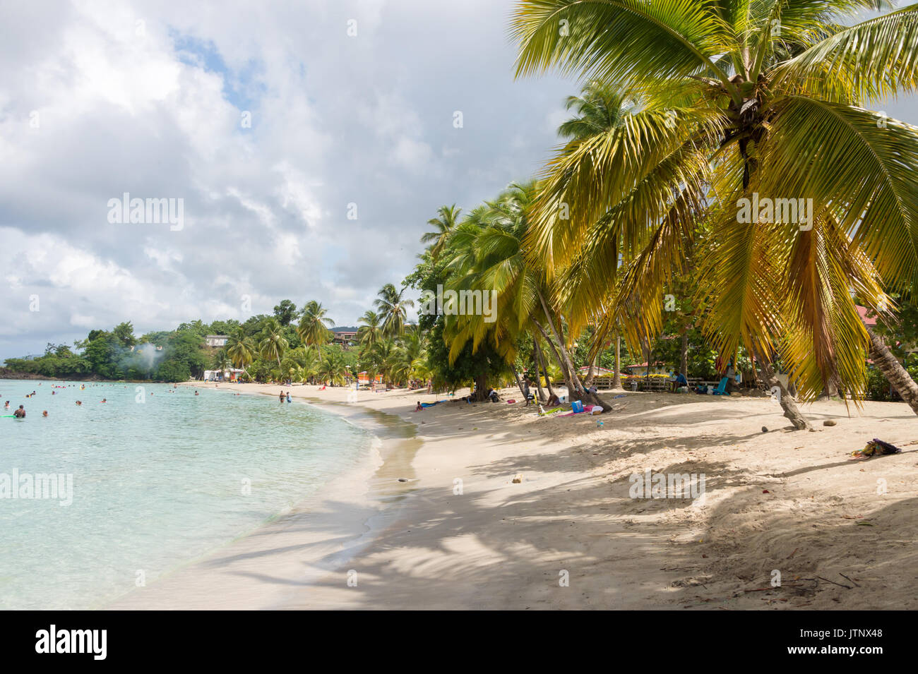Anse Figuier in Martinique, with Diamond Rock in the distance Stock ...