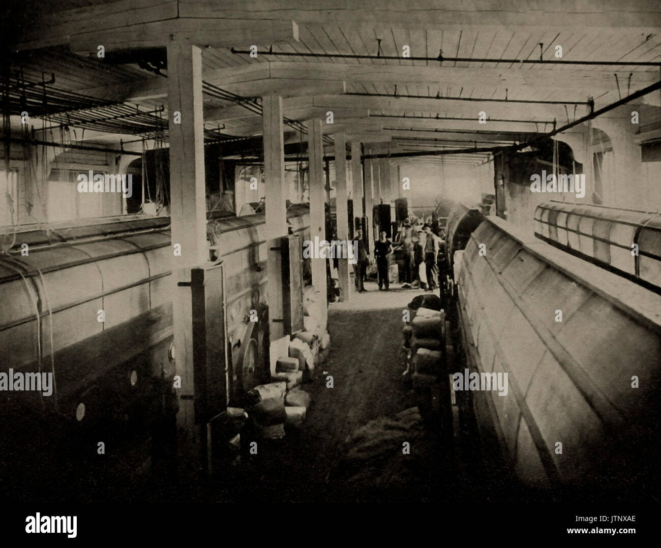 The Blowing Room - Hat Factory, circa 1900 Stock Photo - Alamy
