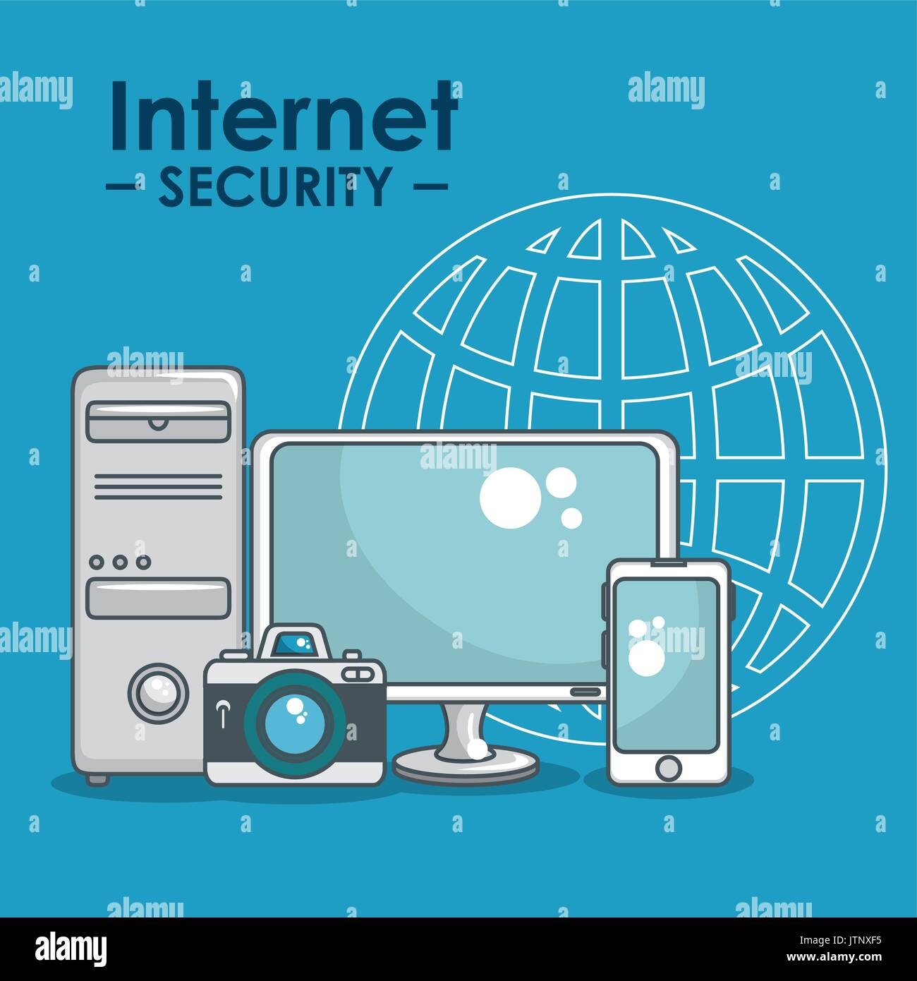 internet security concept vector illustration graphic design Stock ...