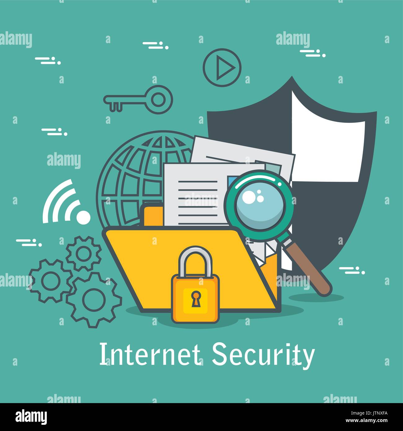 internet security concept vector illustration graphic design Stock ...