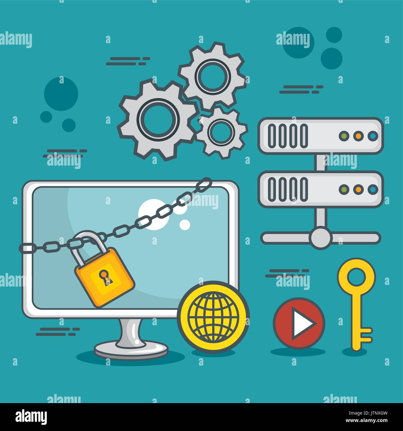 internet security concept vector illustration graphic design Stock ...