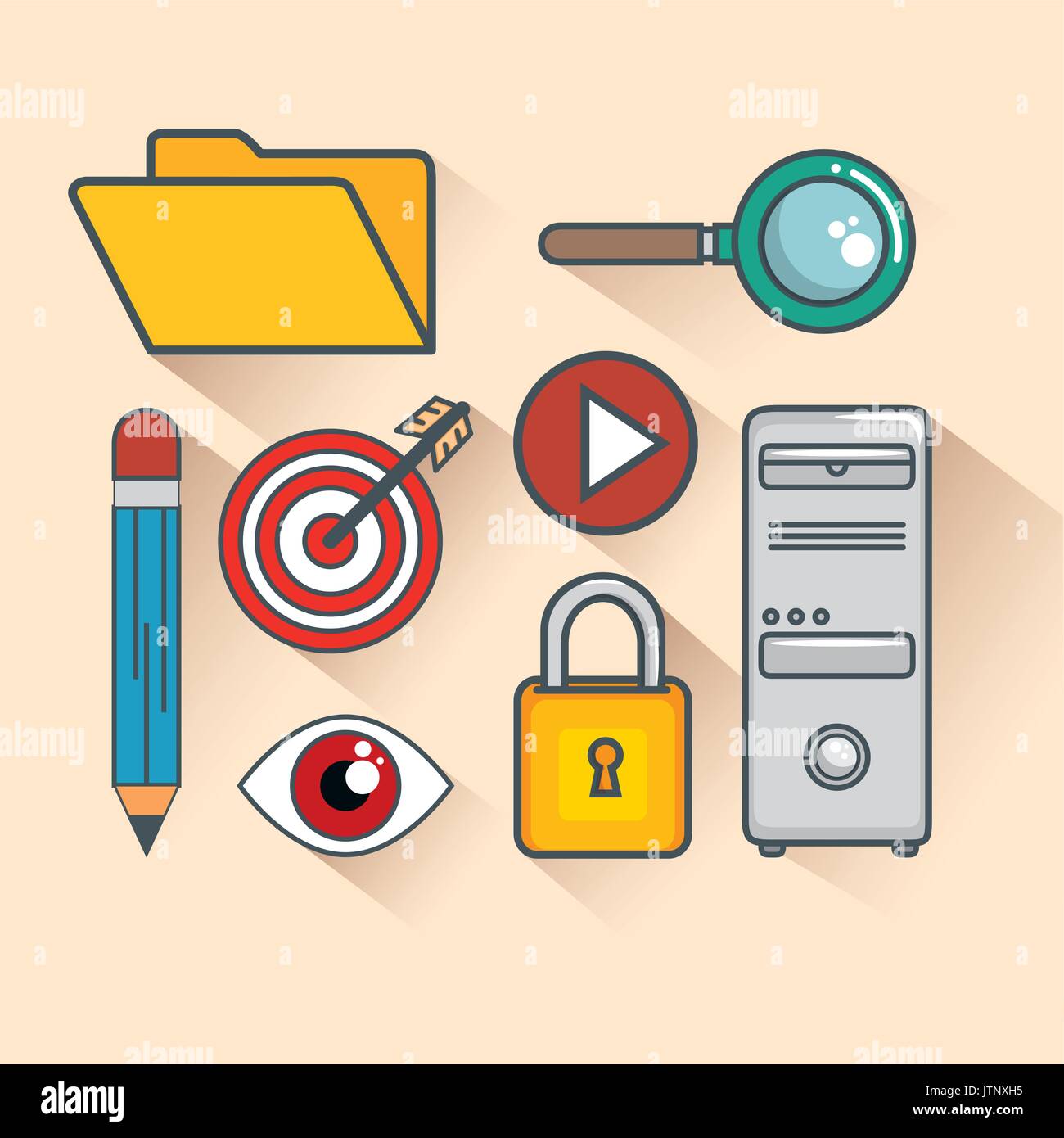 internet security icon set vector illustration graphic design Stock ...