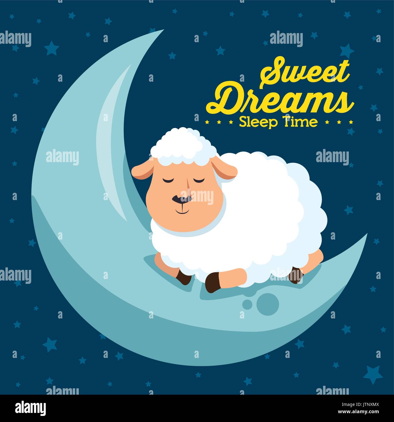 sweet dreams sleeping time concept vector illustration graphic design ...