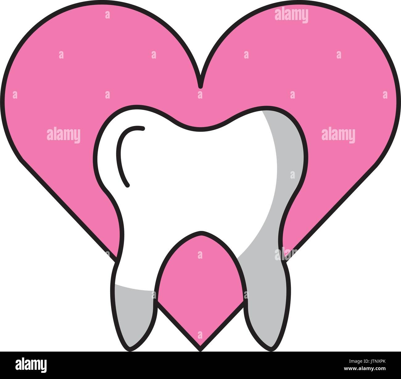 heart with Human tooth isolated icon Stock Vector Image & Art - Alamy