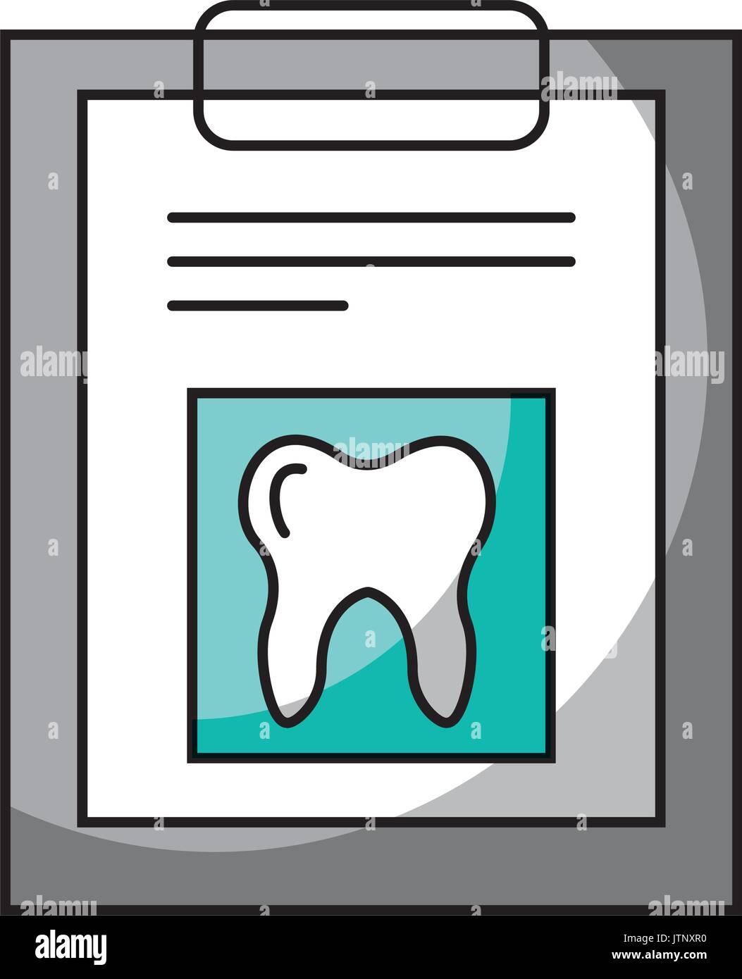 clipboard with Human tooth isolated icon Stock Vector Image & Art - Alamy