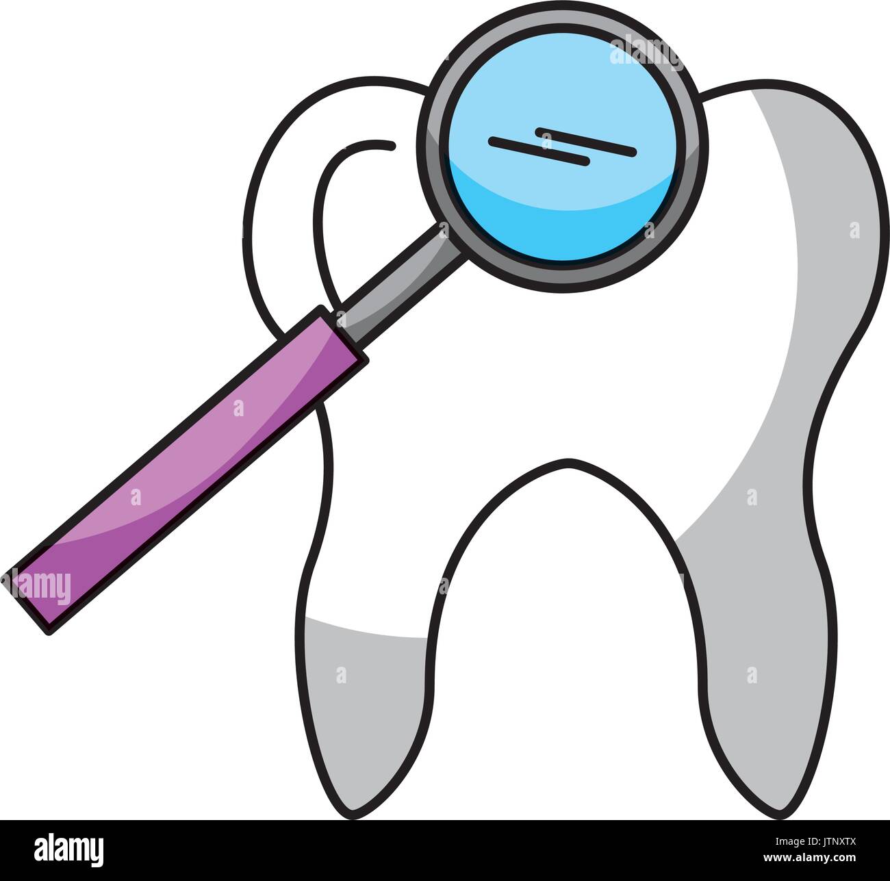 Human tooth with magnifying glass Stock Vector Image & Art - Alamy