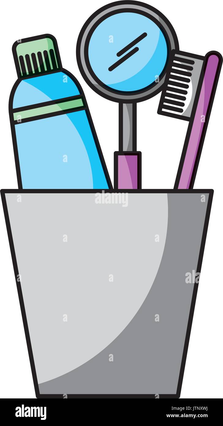 Toothbrush cup tube Stock Vector Images - Alamy