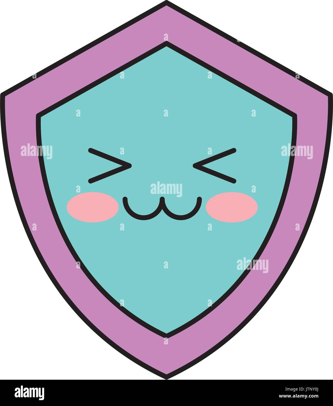 shield guard kawaii character Stock Vector Image & Art - Alamy