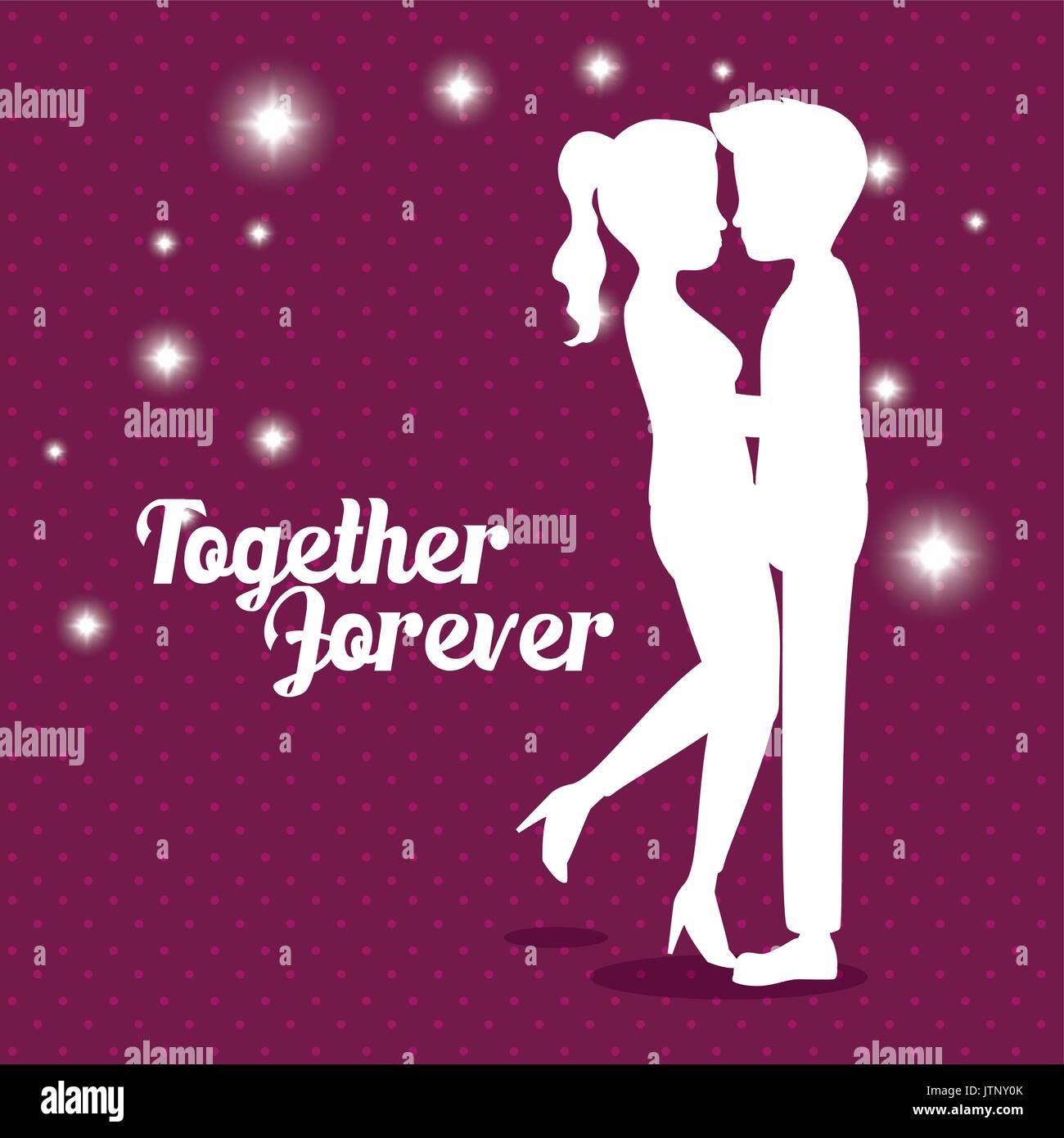 couple in love together forever vector illustration graphic design ...