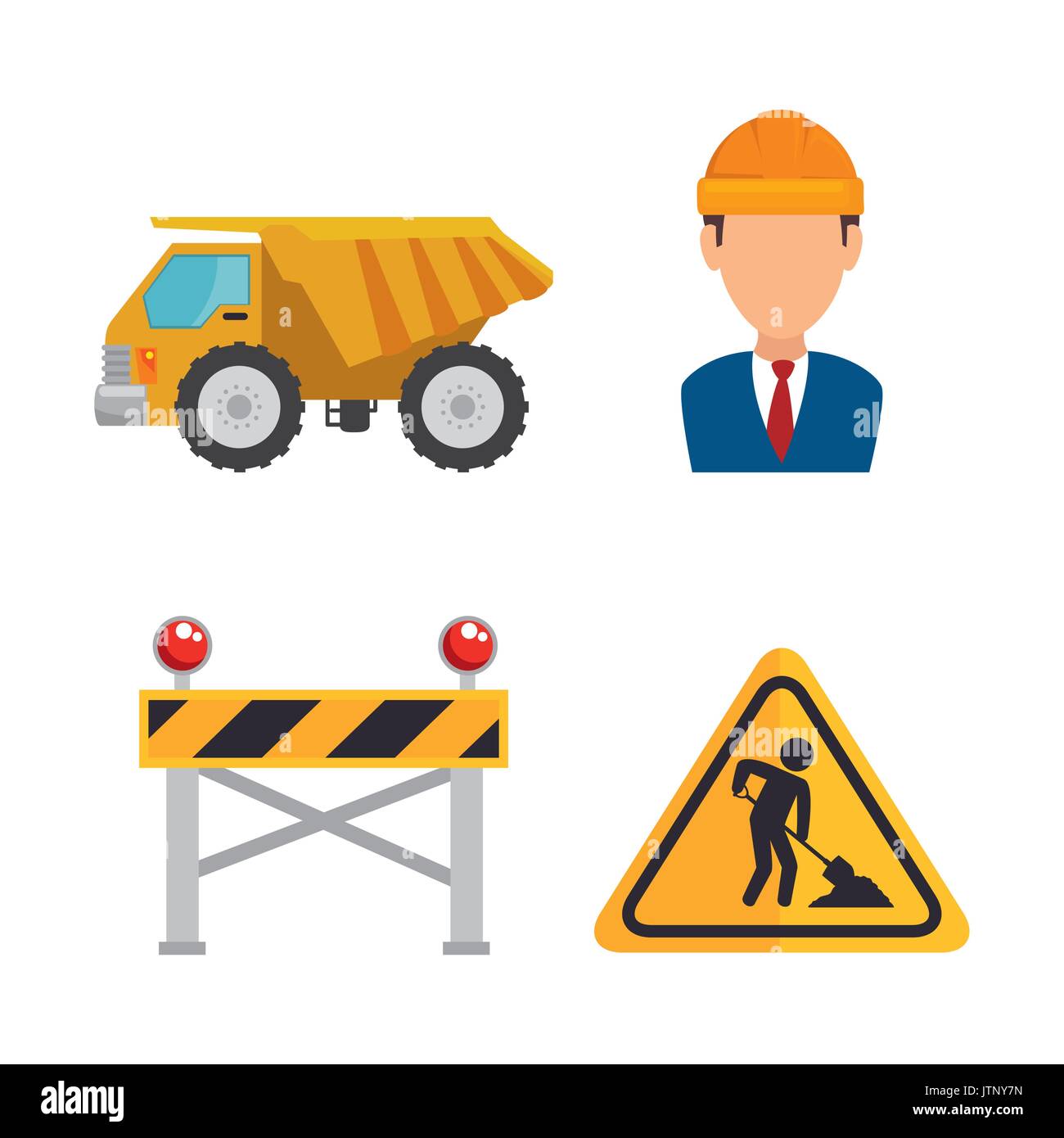 under construction icon set vector illustration graphic design Stock ...