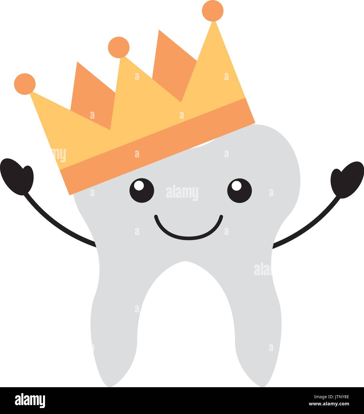 Human tooth with crown kawaii character Stock Vector Image & Art - Alamy