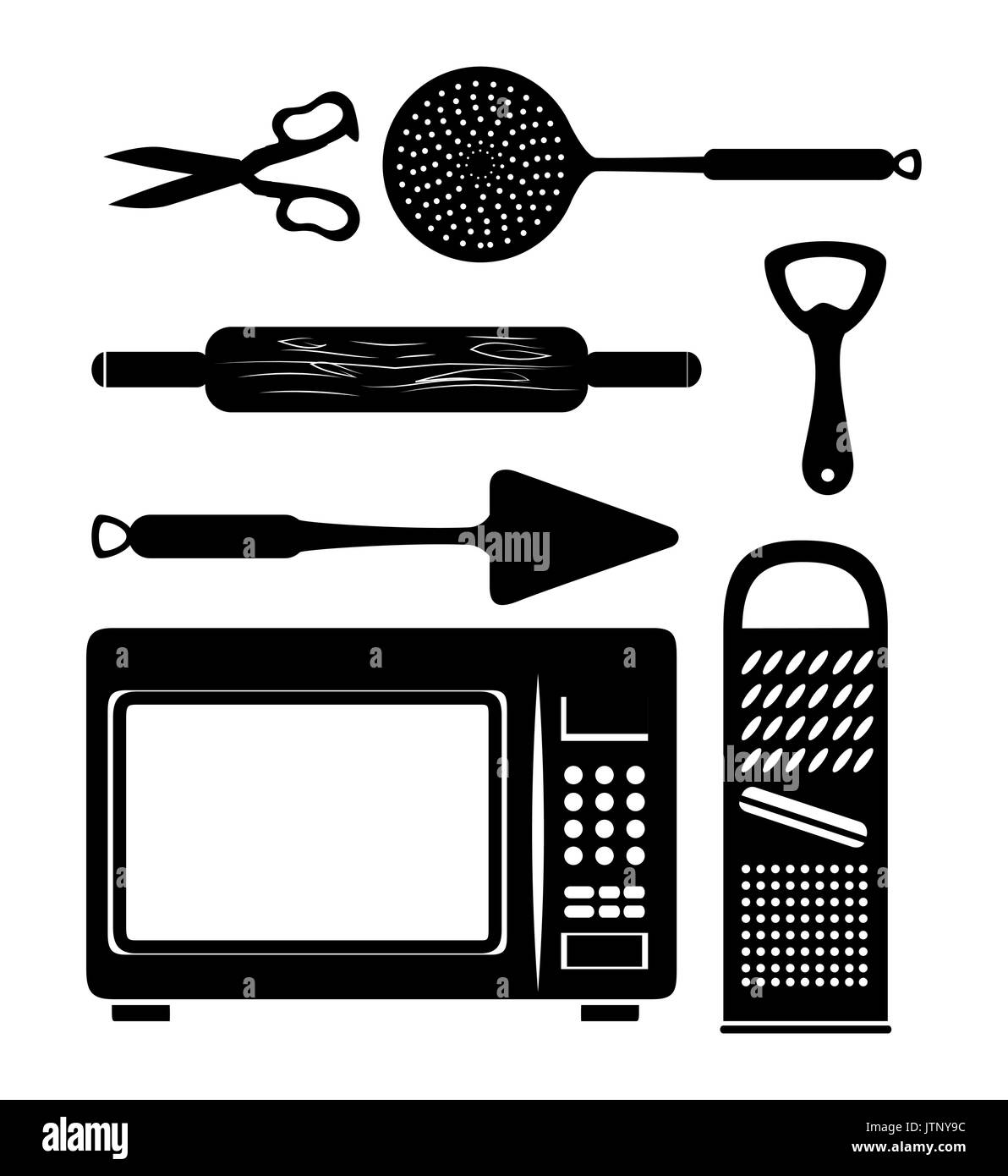 kitchen utensils icon set vector illustration graphic design Stock ...