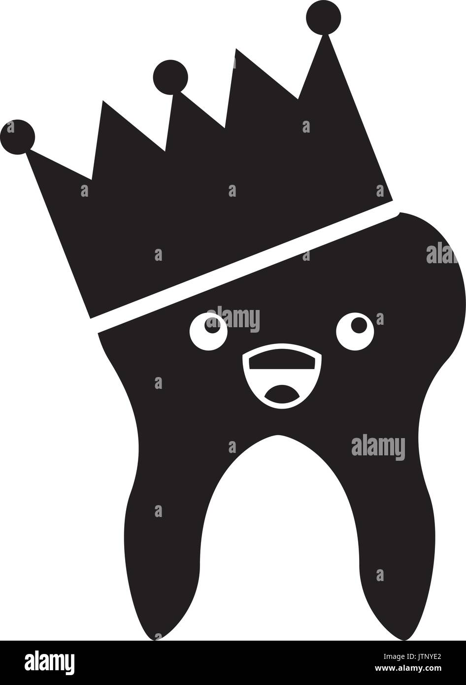 Human tooth with crown kawaii character Stock Vector Image & Art - Alamy
