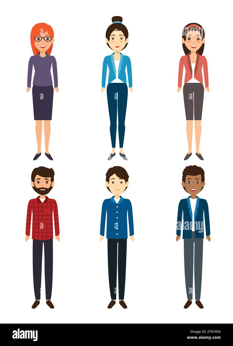 diversity people icon set vector illustration graphic design Stock ...