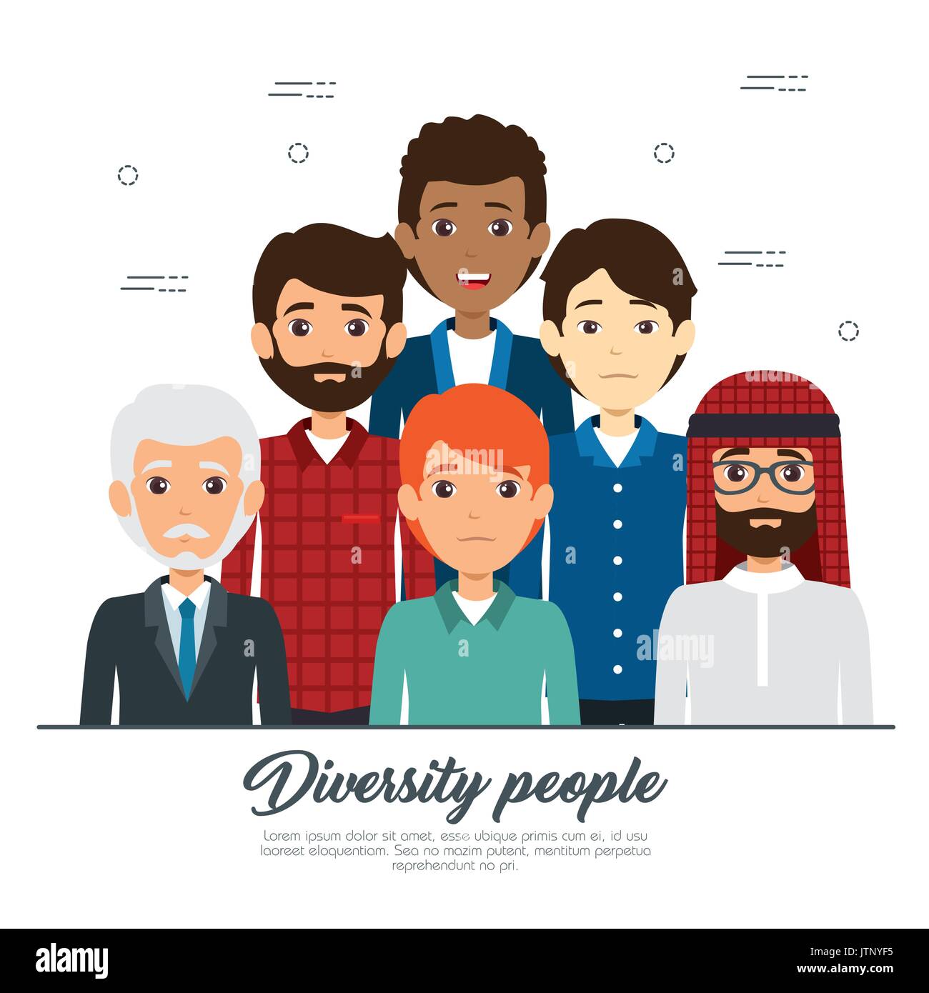 diversity people concept infographic vector illustration graphic design ...