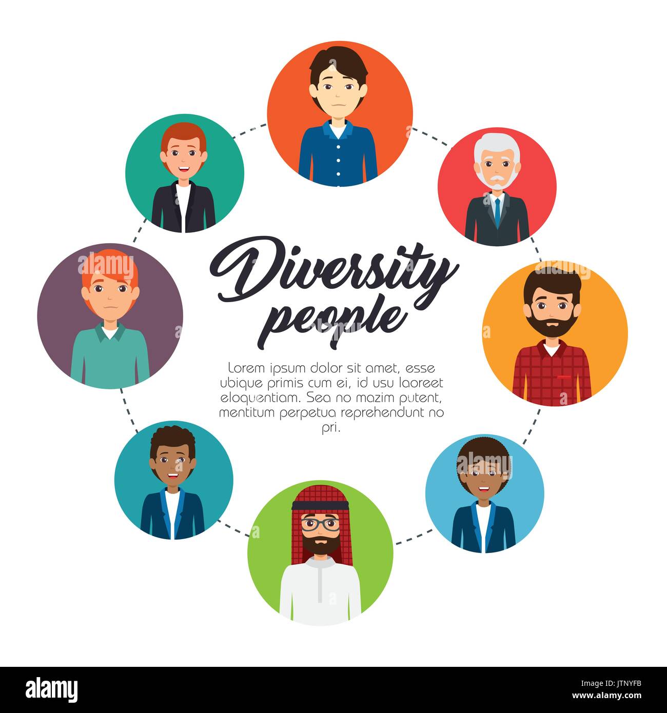 diversity people concept infographic vector illustration graphic design ...