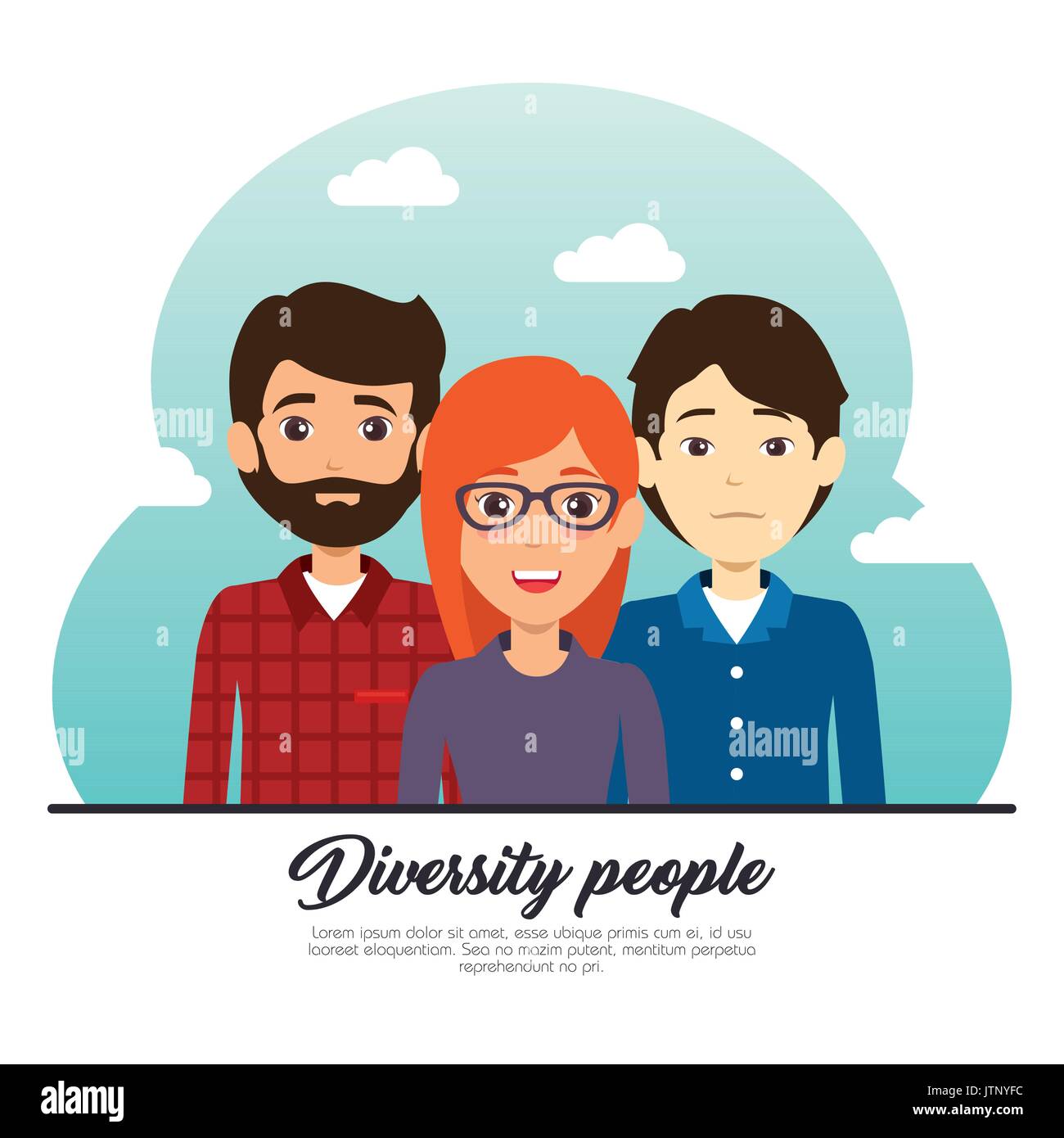 diversity people concept infographic vector illustration graphic design ...