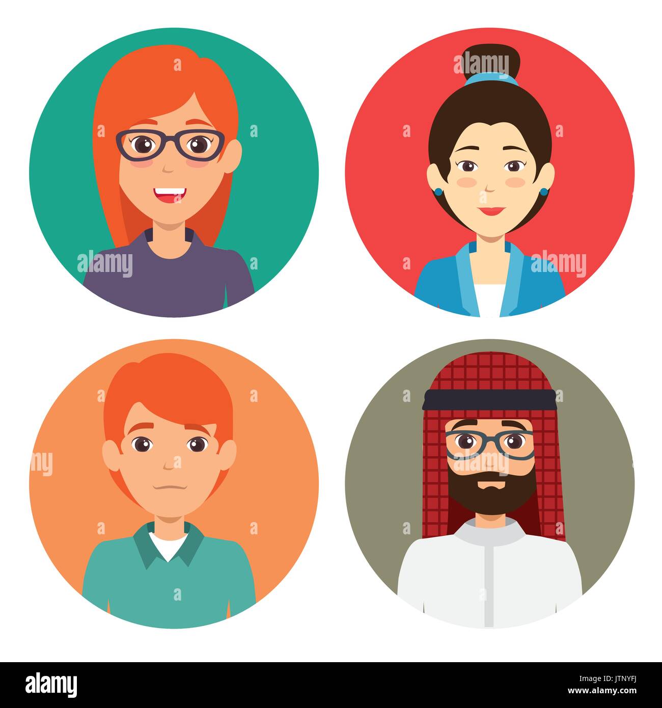 diversity people icon set vector illustration graphic design Stock ...