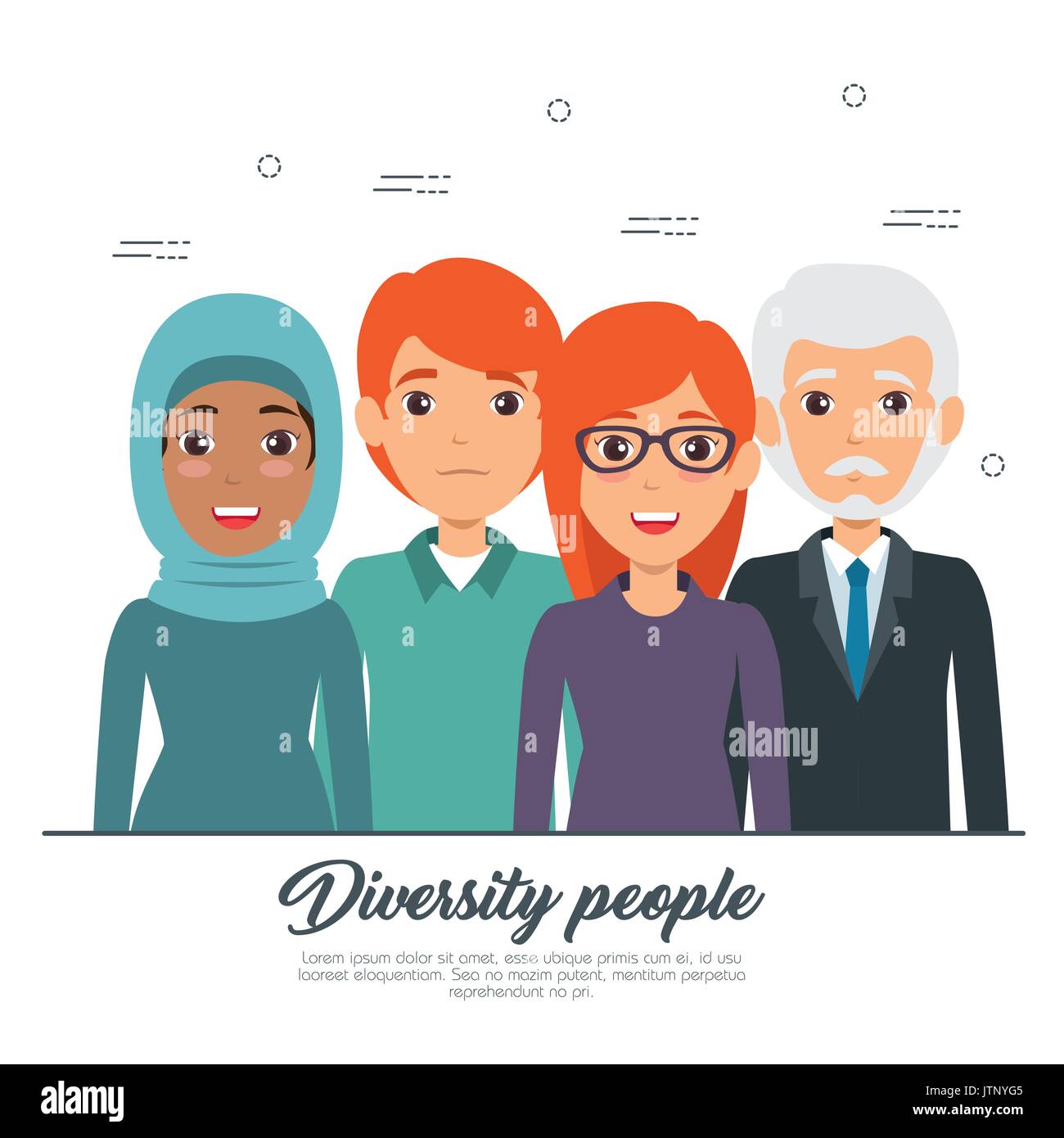 diversity people concept infographic vector illustration graphic design ...