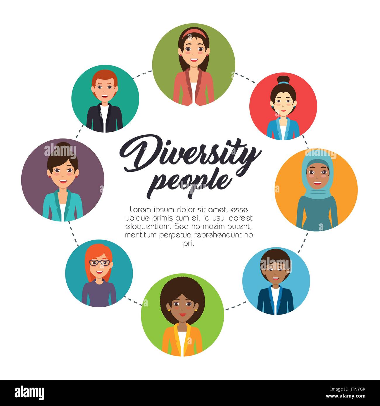 diversity people concept infographic vector illustration graphic design ...