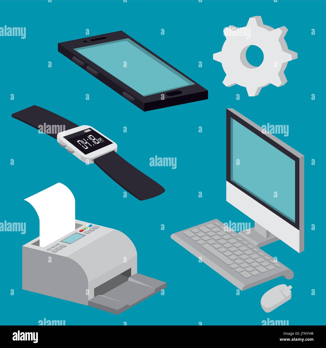 isometric technology 3D concept vector illustration graphic design ...