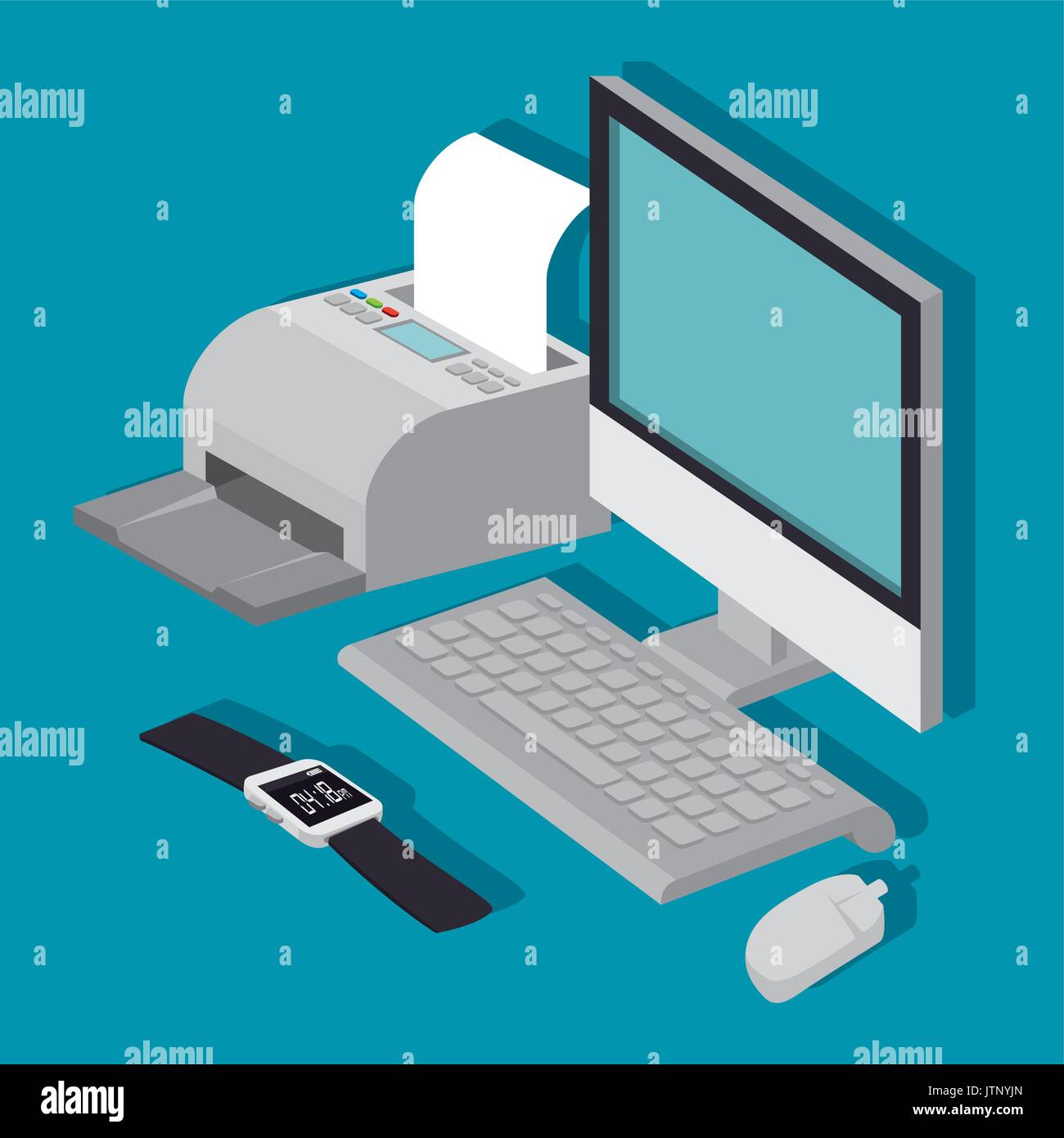 isometric technology 3D concept vector illustration graphic design ...