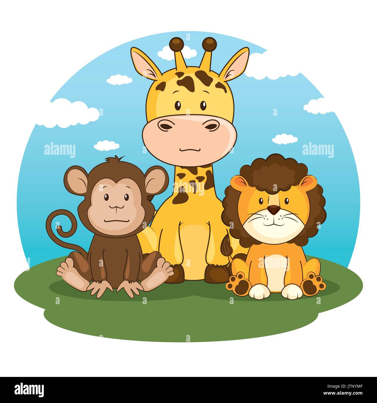 cute adorable animal cartoon vector illustration graphic design Stock ...