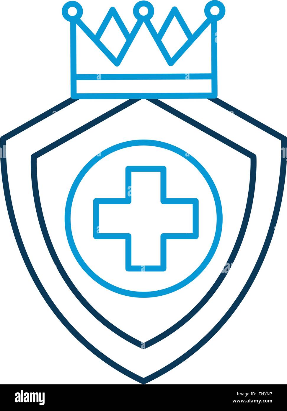 shield guard with crown and cross Stock Vector Image & Art - Alamy