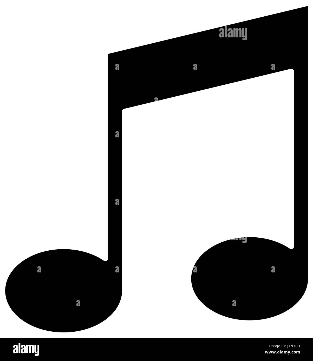 musical note icon over white background vector illustration Stock ...