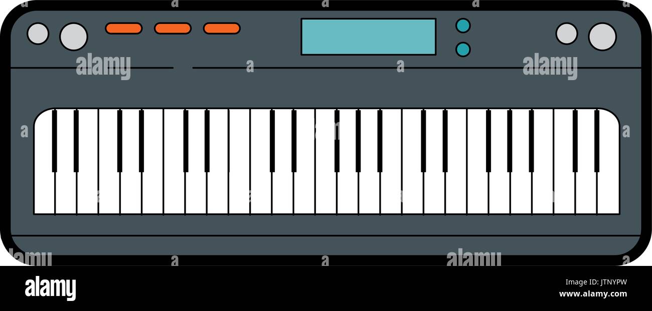 piano instrument icon over white background vector illustration Stock ...