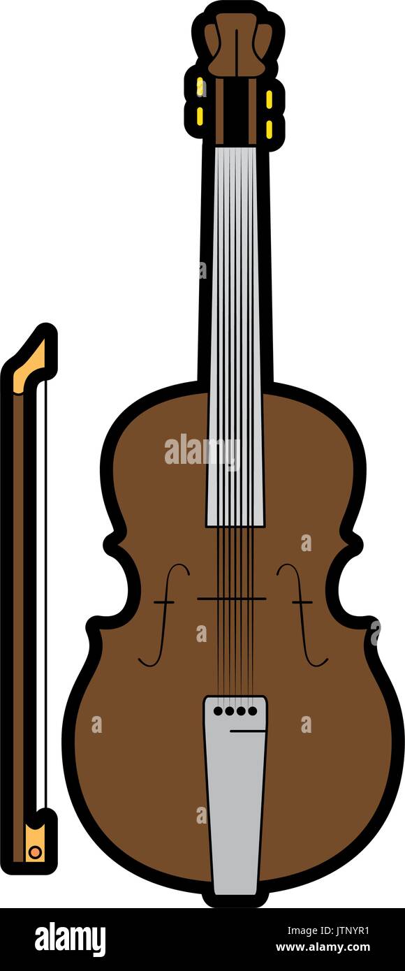 fiddle instrument icon over white background vector illustration Stock ...
