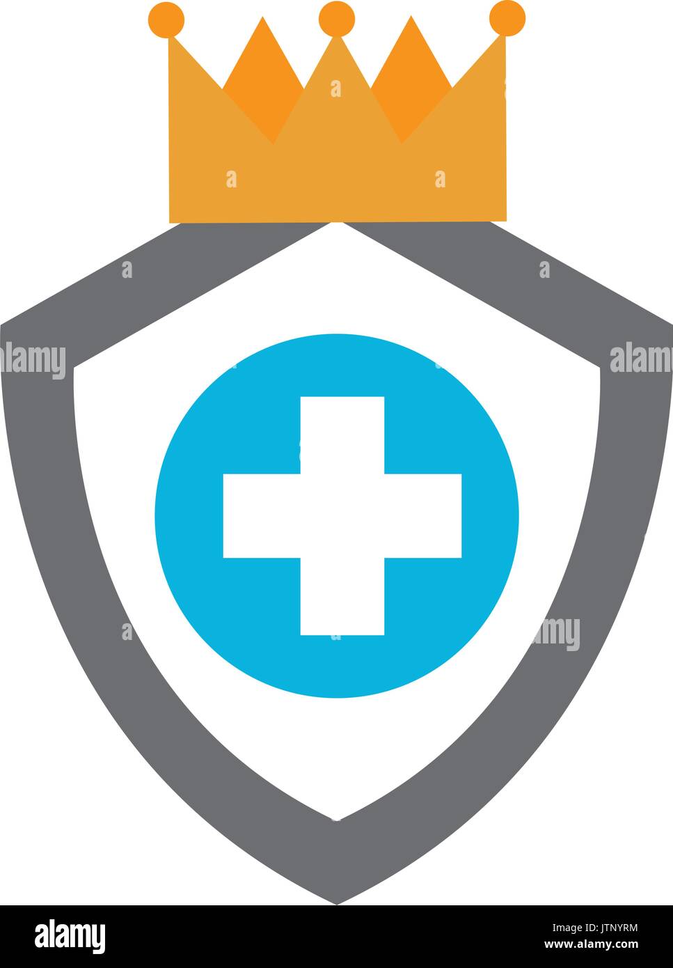 shield guard with crown and cross Stock Vector Image & Art - Alamy