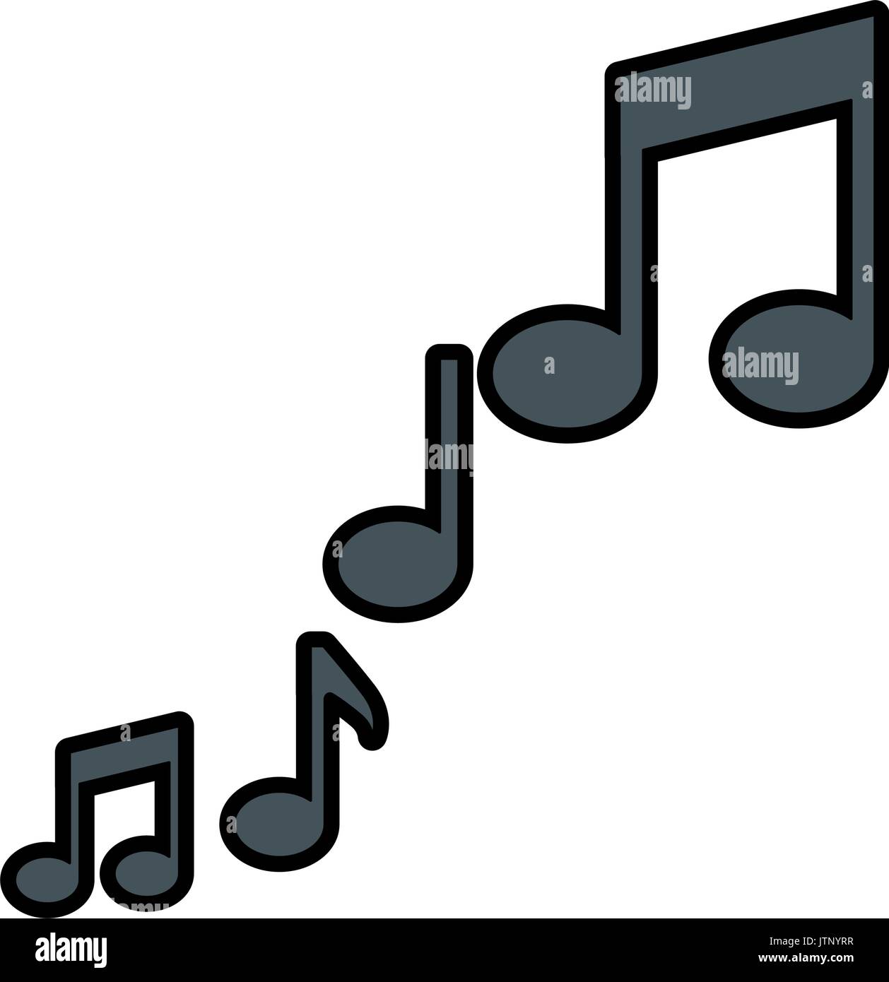 musical notes icon over white background vector illustration Stock ...