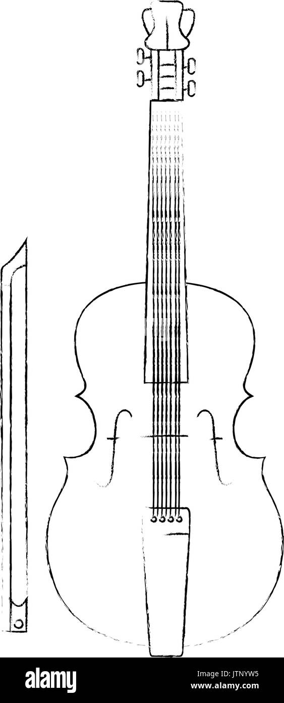 fiddle instrument icon over white background vector illustration Stock ...